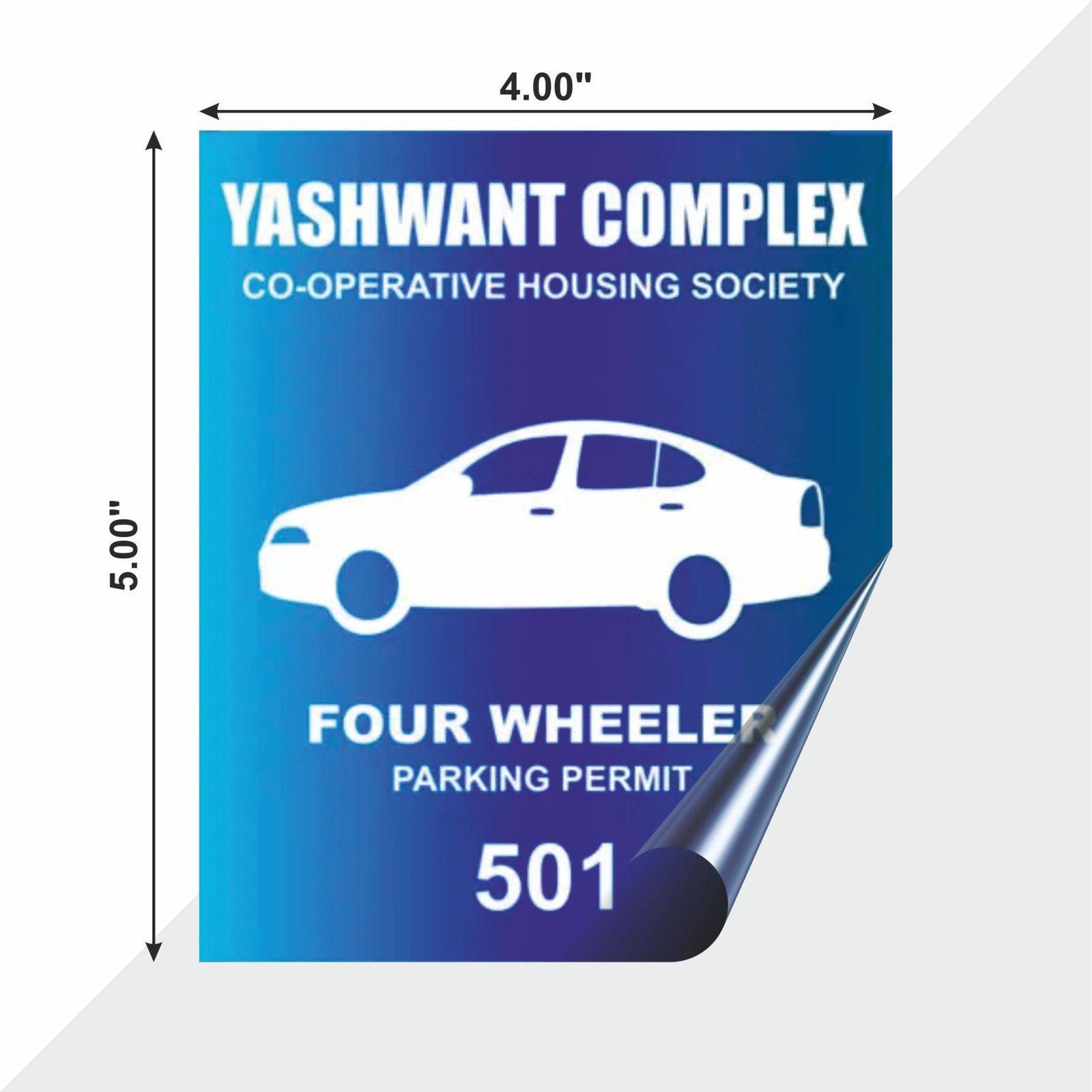 Car Parking Sticker Front Gumming - Shivam Graphics, Goregaon